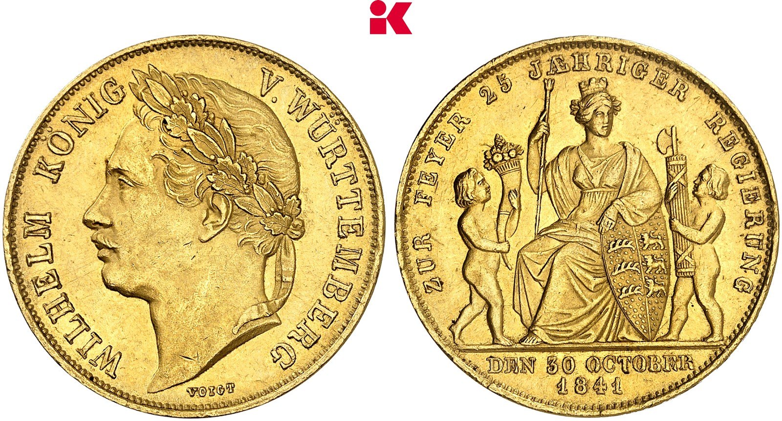 4 Ducat 1841 "25 Years of the King's Reign" - Gold Coin Value ...